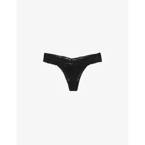 Hanky Panky Signature Original-rise Stretch-jersey Thong 1 Size Black