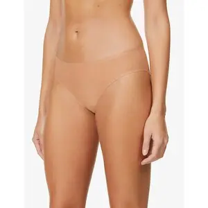 Chantelle Soft Stretch Seamless One-size Brazilian Briefs 1 Size Sandalwood