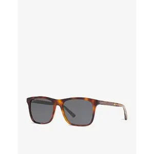 Gucci Gg0381sn Rectangular Sunglasses