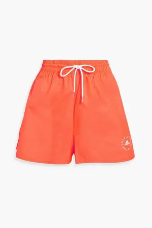 Adidas By Stella McCartney Striped Shell Shorts - Bright Orange