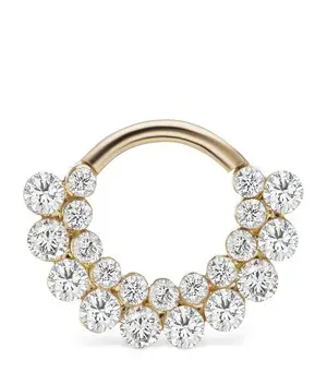 MARIA TASH Diamond Apsara Hoop Earring - Gold