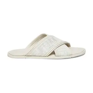 Fendi Fabric Sandals - White