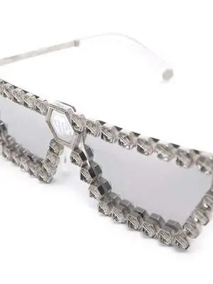 Philipp Plein Crystal-embellished Square-frame Sunglasses