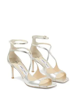 JIMMY CHOO Azia 75 Ankle-strap Sandals - Silver