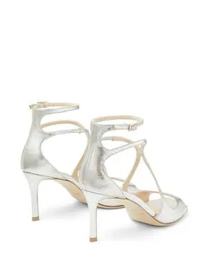 JIMMY CHOO Azia 75 Ankle-strap Sandals - Silver