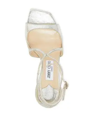 JIMMY CHOO Azia 75 Ankle-strap Sandals - Silver