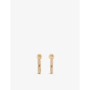 Valentino Garavani Vlogo Rhinestone Earrings - Gold
