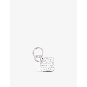 Loewe Anagram Logo-engraved Brass Keyring - Palladium