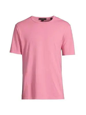 Vince Gart-dyed Crewneck T-shirt Pink Blaze