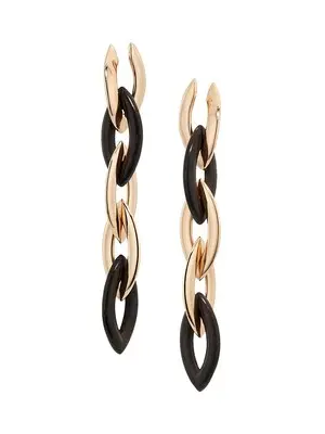 Vhernier Doppio Senso 18k & Ebony Drop Earrings - Rose Gold