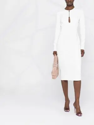 TOM FORD Keyhole Detail Midi Dress