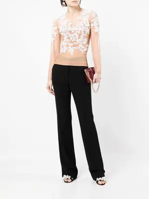 Zuhair Murad Baroque-embroidered Silk Top