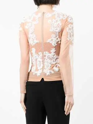 Zuhair Murad Baroque-embroidered Silk Top