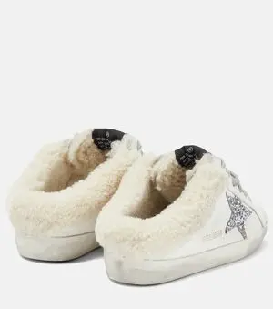 GOLDEN GOOSE Super-star Shearling-lined Mules