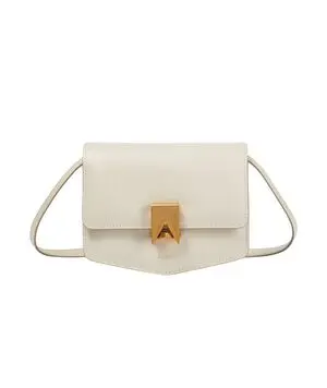 Alaïa Le Papa Small Leather Crossbody Bag - White