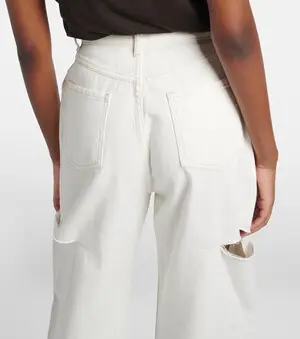MAISON MARGIELA High-rise Straight Leg Jeans - White