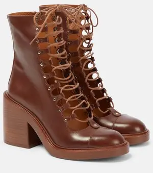 Chloé May Leather Ankle Boots