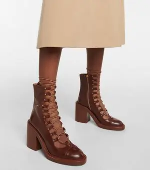 Chloé May Leather Ankle Boots