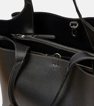 TOD'S Medium Leather Tote Bag - Black