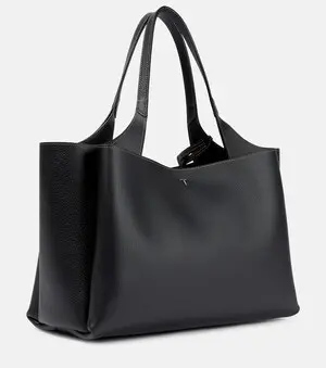 TOD'S Medium Leather Tote Bag - Black