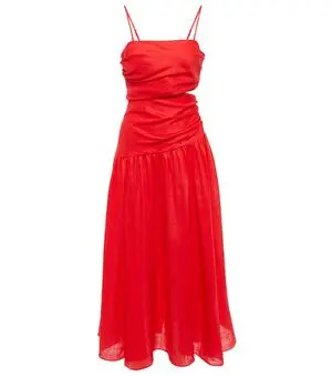 zimmermann lyre linen dress Zimmermann Lyre floral ramie midi dress Zimmermann