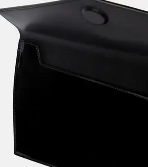 Saint Laurent Uptown Patent Leather Clutch - Black