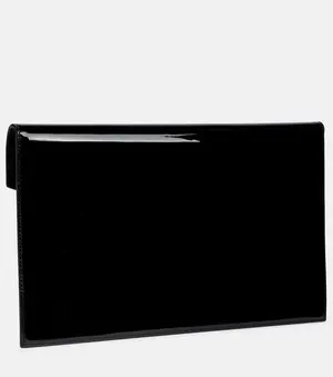 Saint Laurent Uptown Patent Leather Clutch - Black