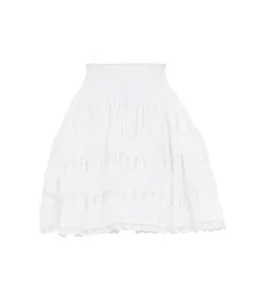Alaïa Crinoline Pleated Miniskirt - White