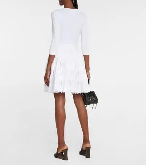 Alaïa Crinoline Pleated Miniskirt - White