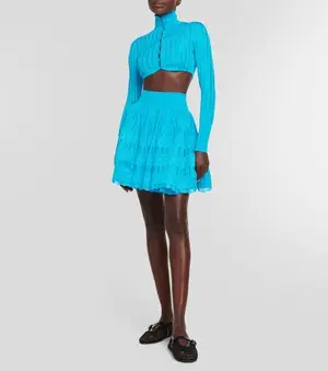 Alaïa Crinoline Mini Skirt - Blue