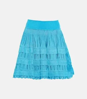 Alaïa Crinoline Mini Skirt - Blue