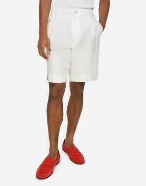 Dolce & Gabbana Regular Fit Linen Shorts