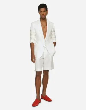 Dolce & Gabbana Regular Fit Linen Shorts