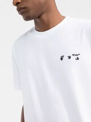Off-White Ow Logo-print Slim-cut T-shirt