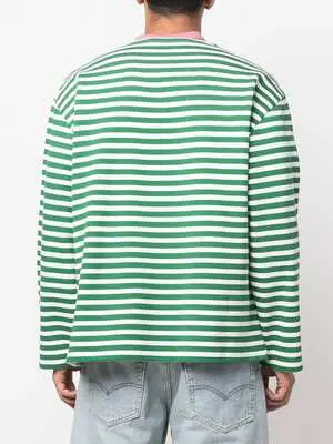 Palm Angels Logo-print Striped Cotton T-shirt