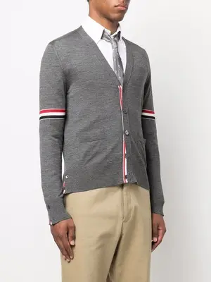 Thom Browne Rwb Striped Cardigan