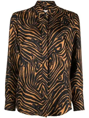 Alberto Biani Zebra-print Silk Shirt