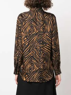Alberto Biani Zebra-print Silk Shirt