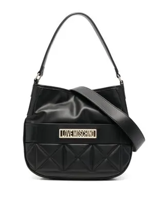 Moschino Logo-plaque Tote Bag - Black