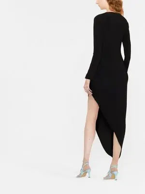 Norma Kamali Long-sleeve Asymmetric-hem Dress