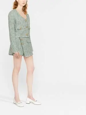 SELF-PORTRAIT Tweed Scoop-neck Jacket