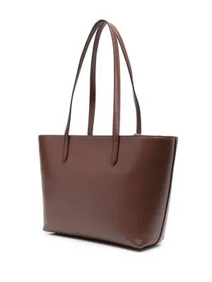 Dkny Logo-plaque Leather Tote Bag