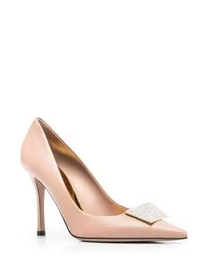 Valentino Garavani 100mm One Stud Embellished Pumps