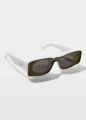 Loewe Loewe Oval Injection Sunglasses 96a Shiny Dark