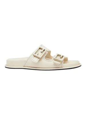 Fendi Leather Dual-Buckle Sporty Sandals - F1g70 Connecticut