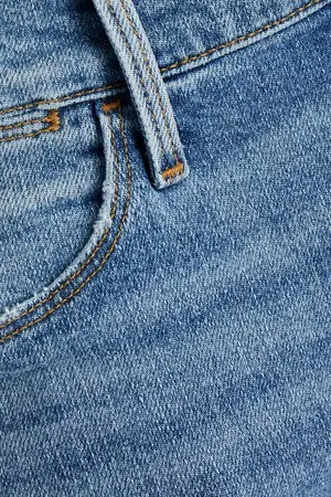 FRAME Le High Straight Mid Rise Straight Leg Jeans - Light Denim