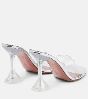 Amina Muaddi Lupita 95 Mules - Silver
