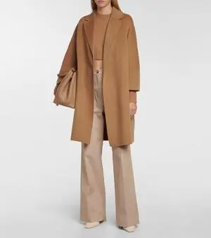 Max Mara Arona Virgin Wool Coat - Beige