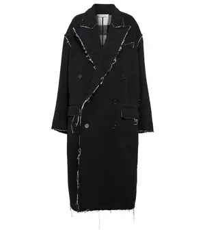 Balenciaga Distressed Wool-blend Coat