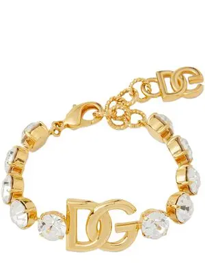 Dolce & Gabbana DOLCE & GABBANA Crystal Chain Bracelet Gold,crystal